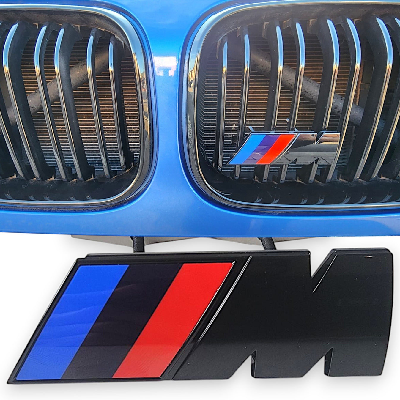 BMW M Sport Grill Badge LARGE M Badge Black – Car Plex UK