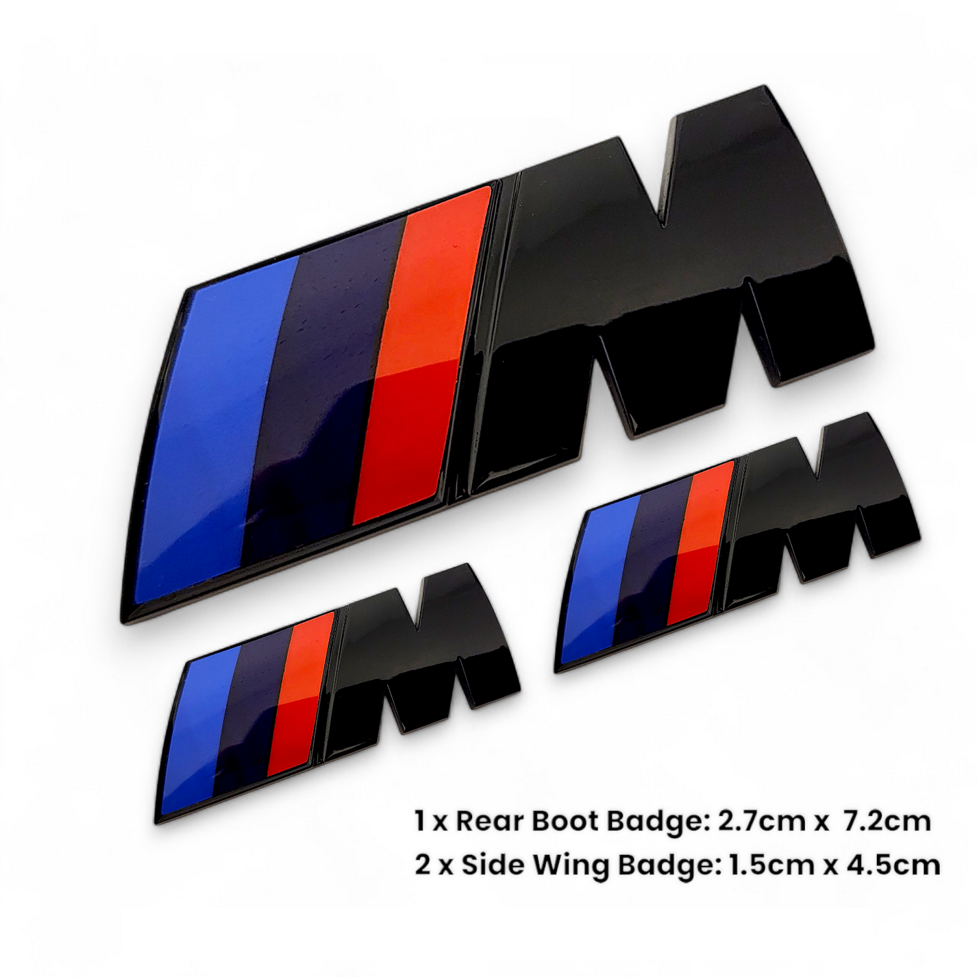 BMW M Sport Badge Kit - Rear Boot & Side Wing Badges – Car Plex UK